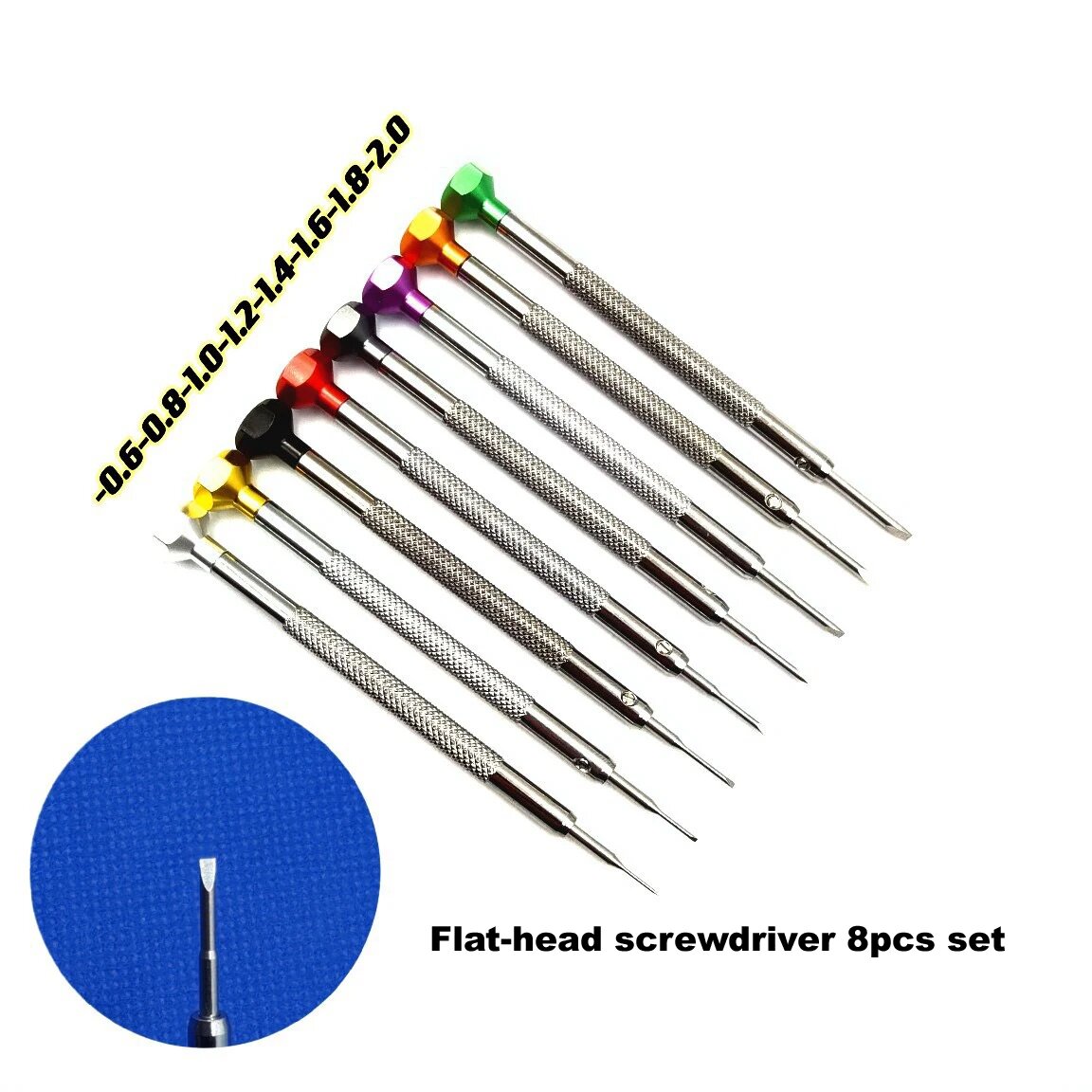 Набор отверток плоских RUIMOODE 0.6-2.0, 8pcs set