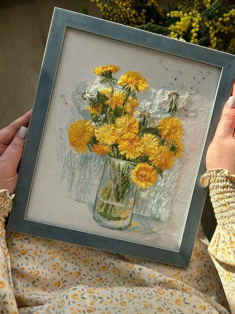 Набор для вышивания крестом Риолис, вышивка крестиком "Солнечные одуванчики", 30*30см, 2229