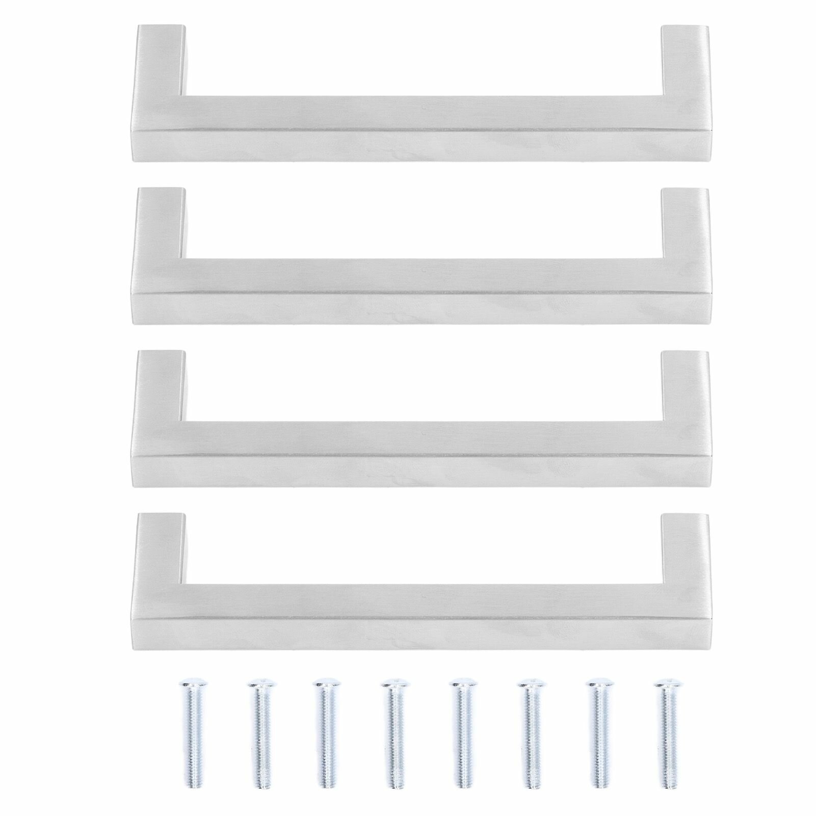 4 комплекта ручек для шкафа, ручки для шкафа из нержавеющей стали 201, дверцы, ящики стола, 12x12x96