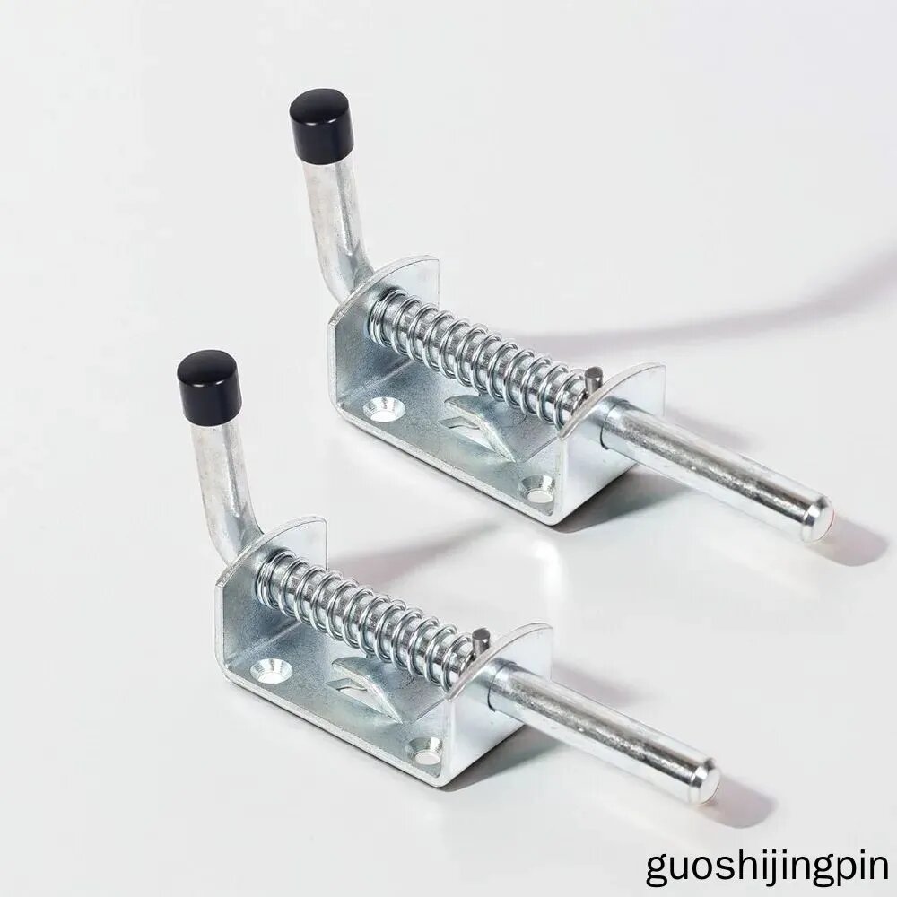 Задвижка (засов) пружинная 12х150 для дверей и ворот (положение закрыто) 2 шт.