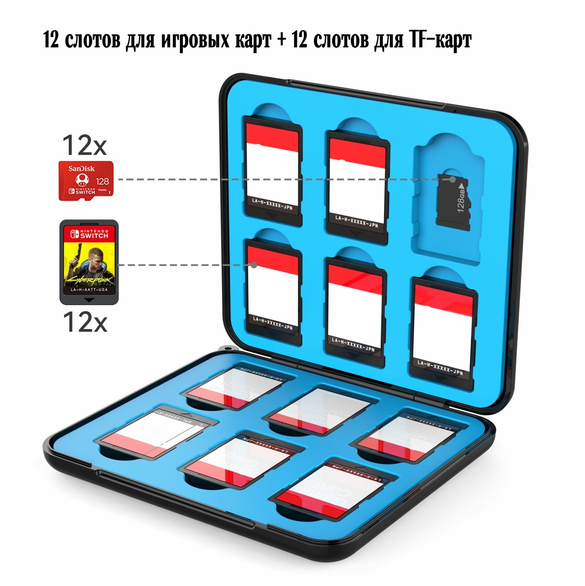 IPEGA Коробка для хранения игровых картриджей Switch2