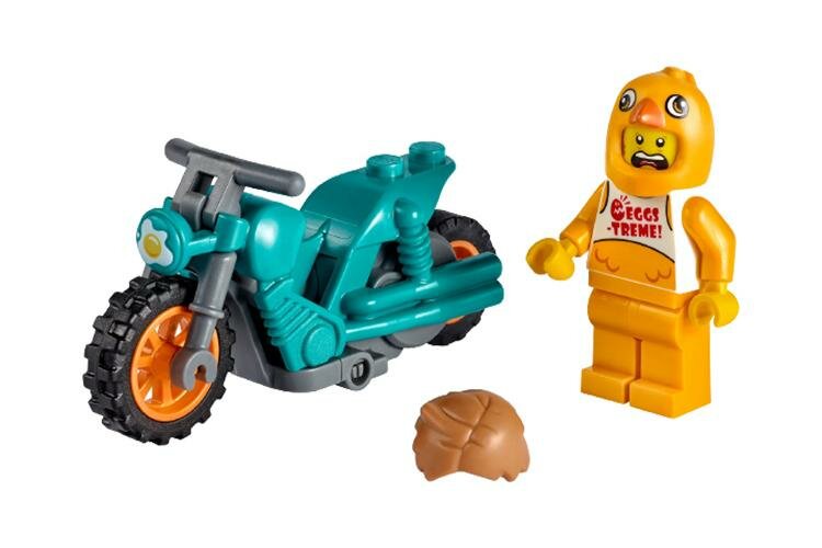 Конструктор унисекс LEGO City Коллекция Милые цыплята Супер-трюки Мотоцикл, 10 деталей, 60310