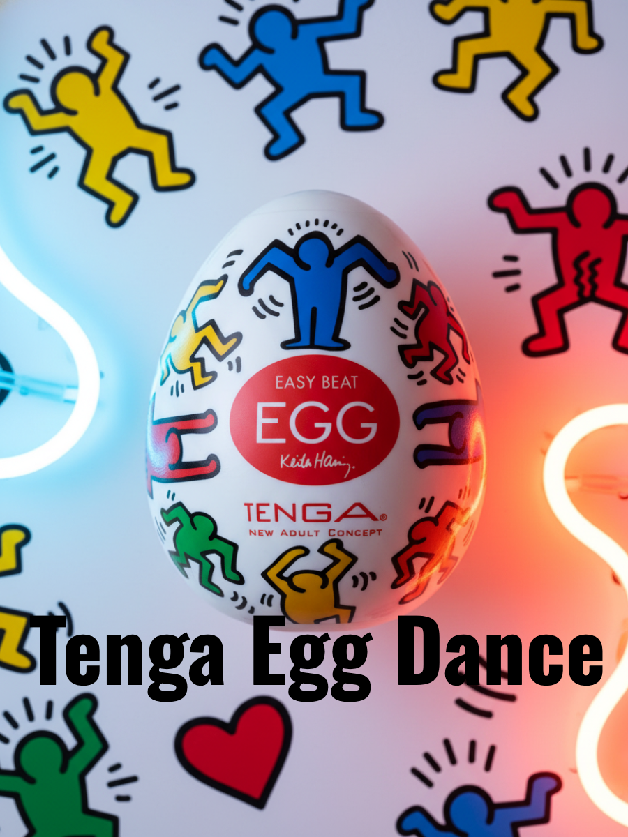 15195 Tenga Egg Dance, Keith Haring Edition. Одноразовый мастурбатор в виде яйца, лимитированный выпуск