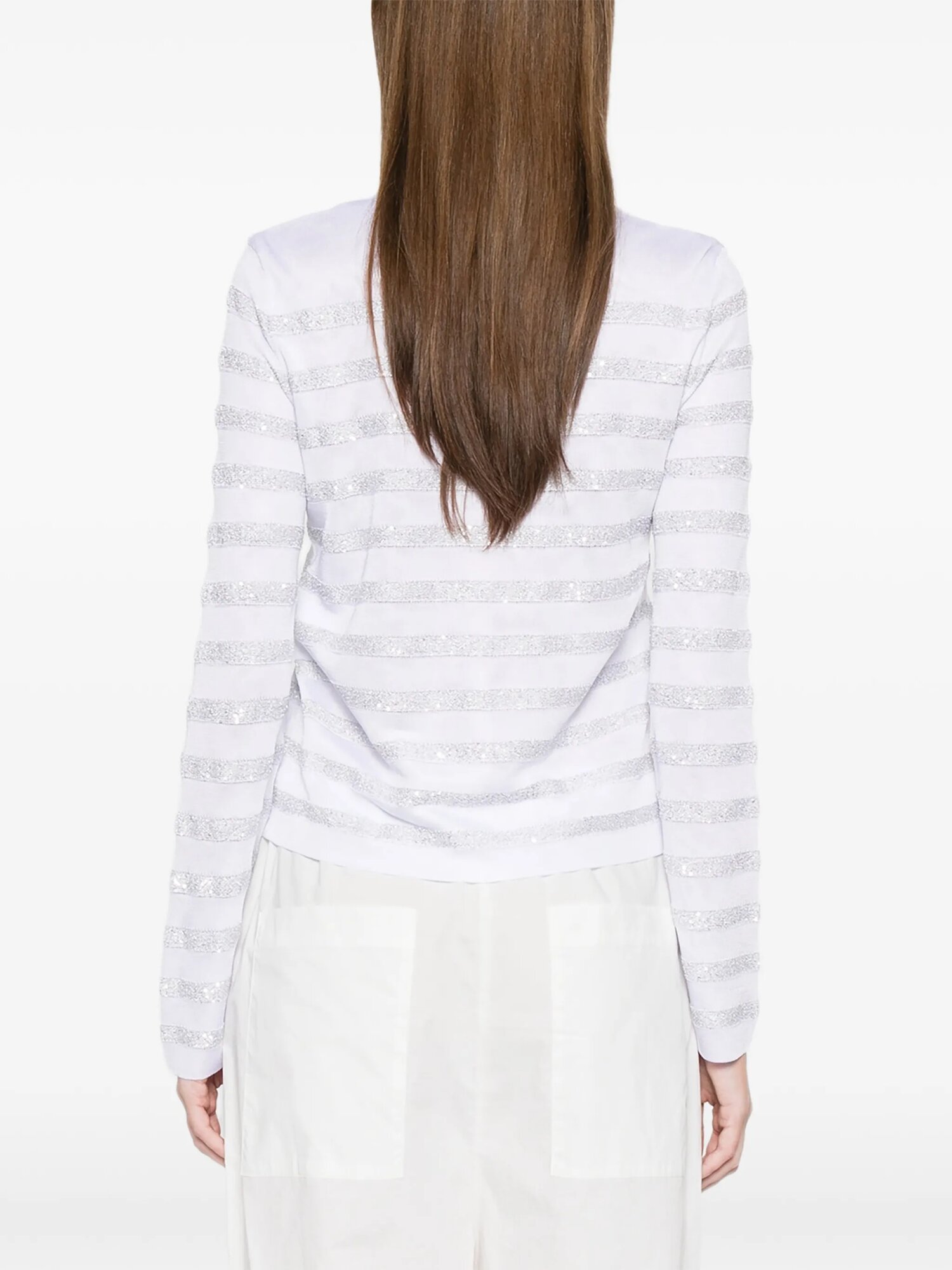 Кардиган Missoni Buttoned cardigan, размер 40, бежевый/белый — фото 1