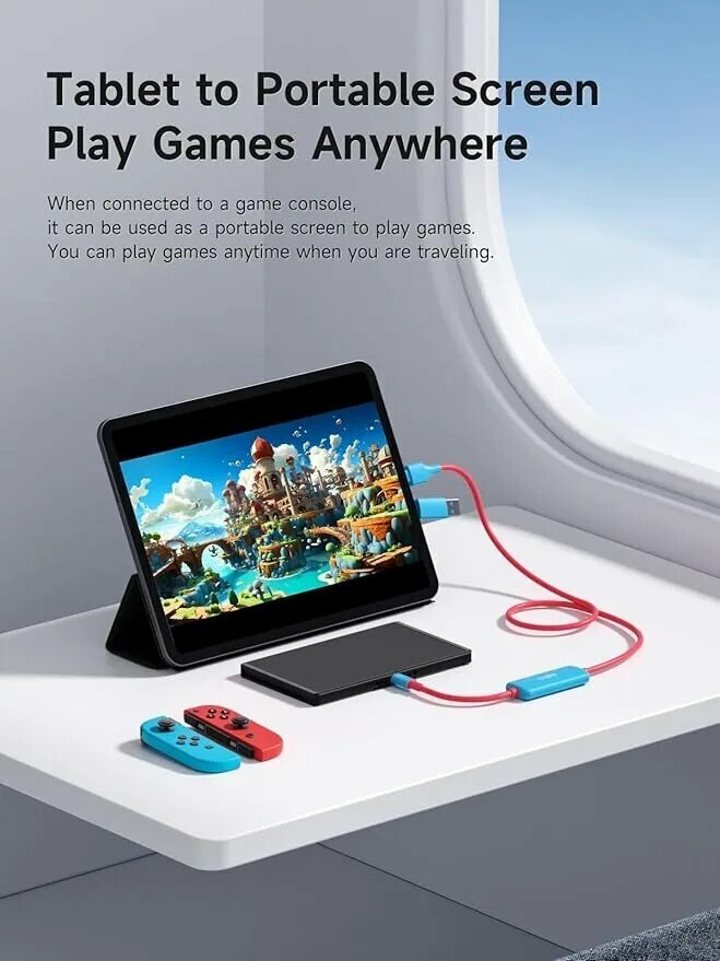 Карта видеозахвата Hagibis USB 3.0 с питанием 100 Вт для Switch2, USB C на USB A/USB C, 1080P при 60 кадрах в секунду, 2K при 30 кадрах в секунду