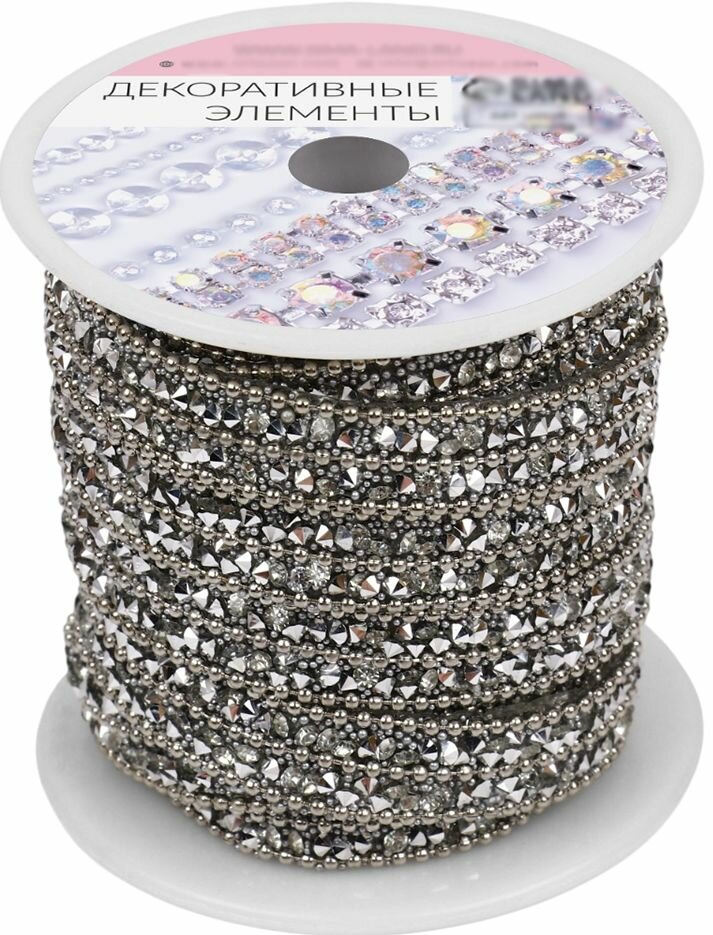 Стразы и бусины термоклеевые для декорирования, лента со стразиками для декора одежды и рукоделия, термостразы на клеевой основе, клеевая термолента со стразами, ширина 10 мм, цвет серебряный