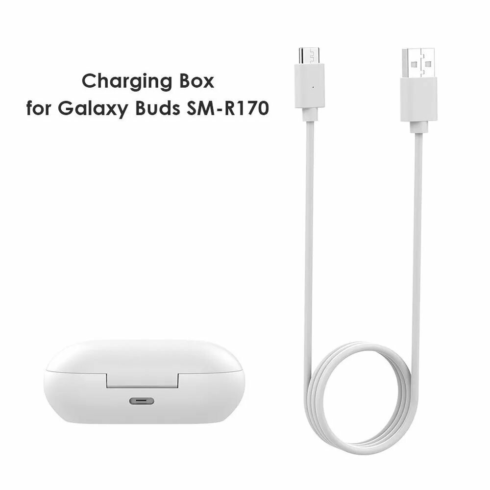 Зарядный кейс для наушников Samsung Galaxy Buds и Galaxy Buds+ с аккумулятором 350 мА ч, белый