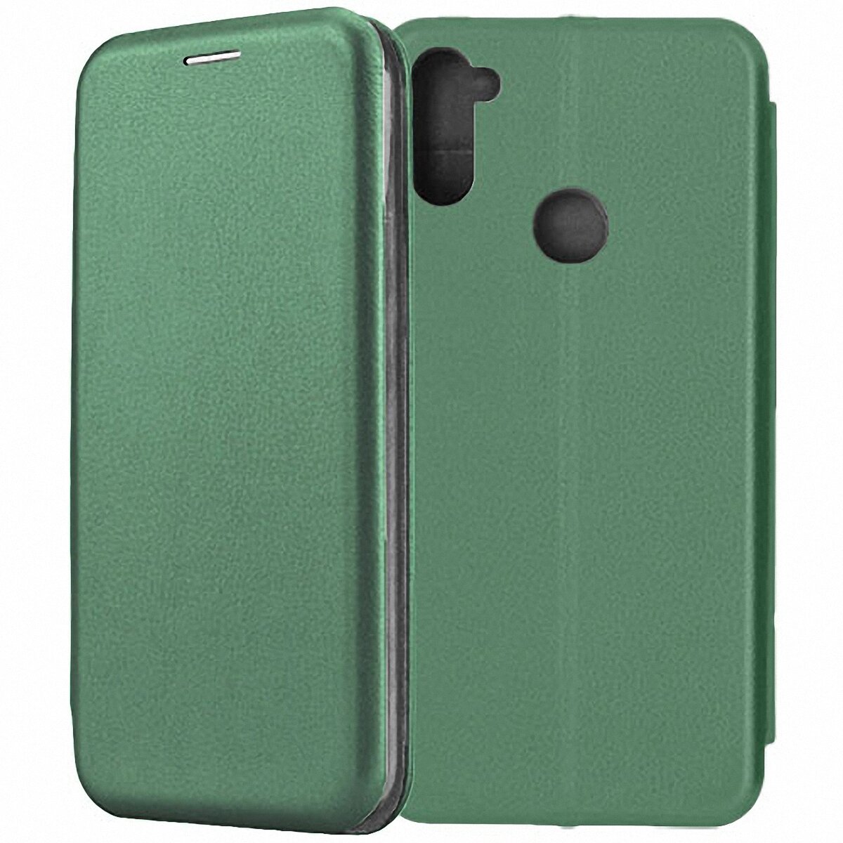 Чехол-книжка для Samsung Galaxy A11 A115 зеленый / подставка, отделение для карт