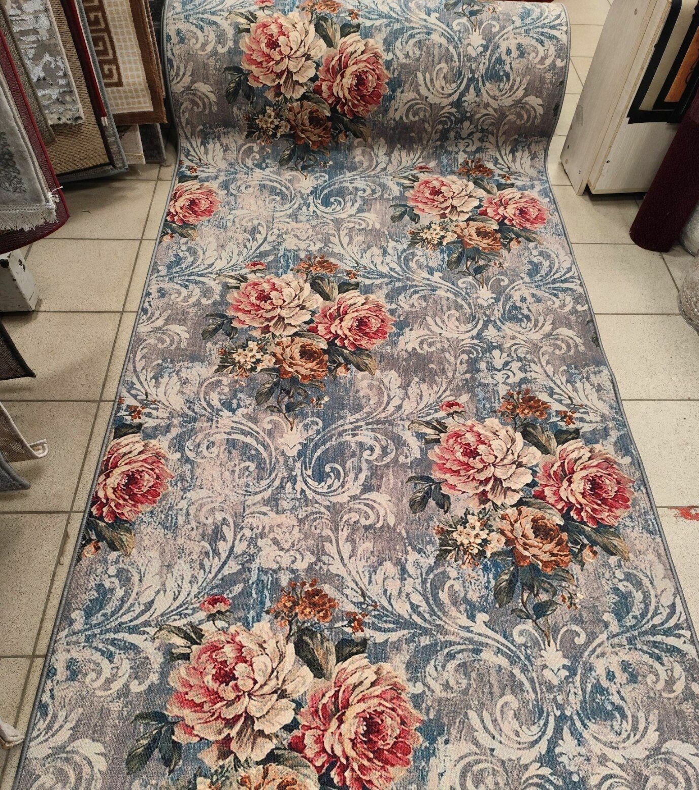 Дорожка Сириус 042/18 цвет Серый; Розовый 1,2 м на 2 м