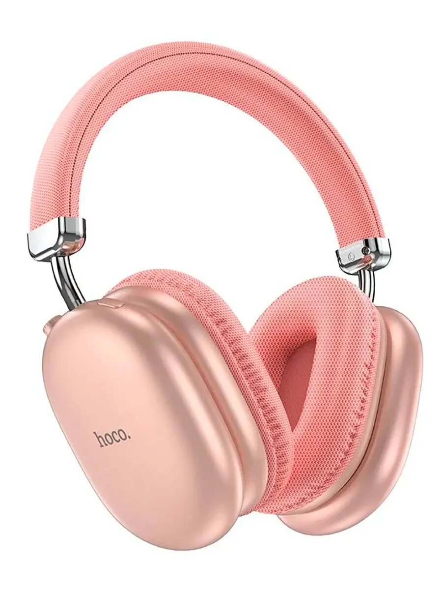 Наушники Bluetooth накладные с микрофоном Hoco W35 Max Joy BT, цвет розовый / беспроводные