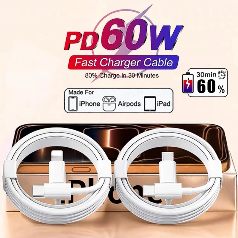 Кабель Lightning 2м, Usb-Lightning Cable — фото 1