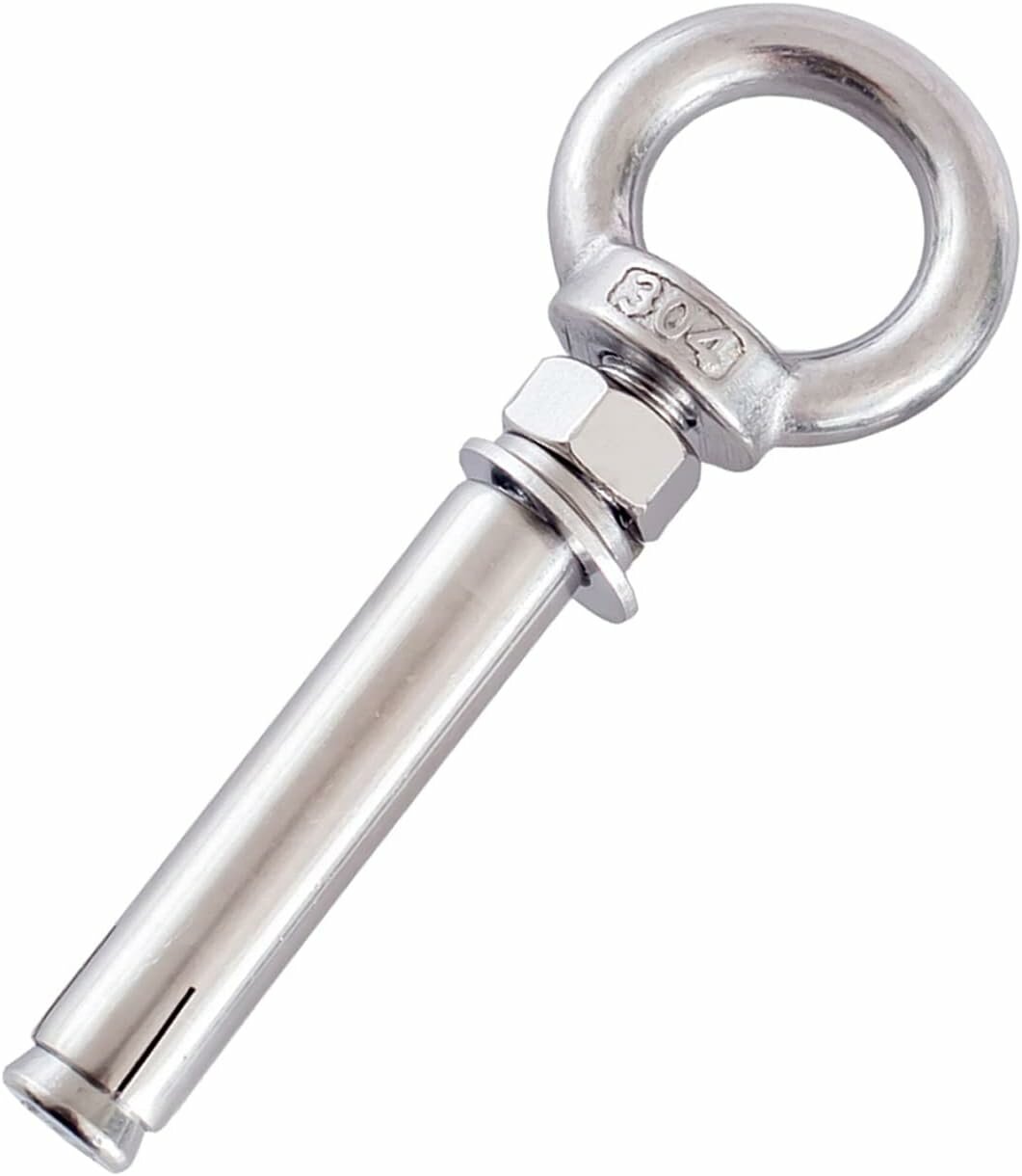 Расширительный рым-болт из нержавеющей стали 304 с кольцевым анкерным крюком для бетонного кирпича, M18×100 мм-M18×200 м