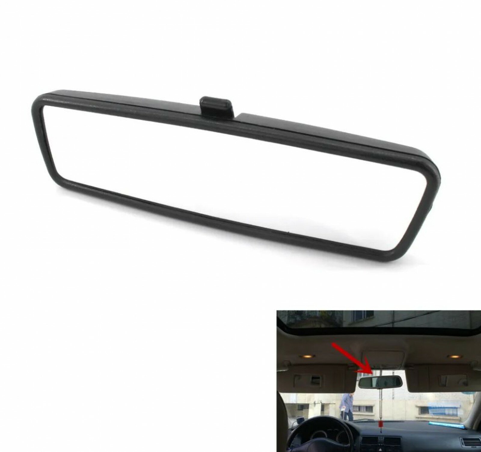 Внутреннее зеркало заднего вида MyPads для Bora, Golf, Mk4, Skoda Fabia серое