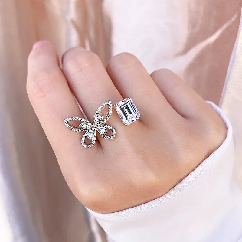 Кольцо, хромдиопсид, циркон