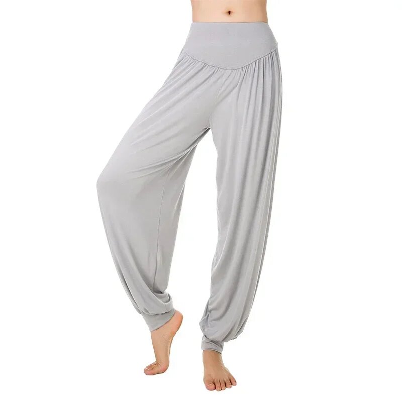 Серые шаровары женские XXXL, спортивные штаны для йоги