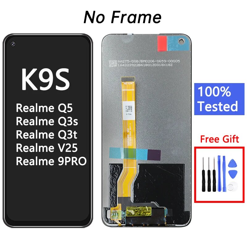 Экран для oppo k9s realme 9pro Q5 Q3s Q3t v25, сменный дисплей для OPPO k9s lcd pantalla для oppo k9s