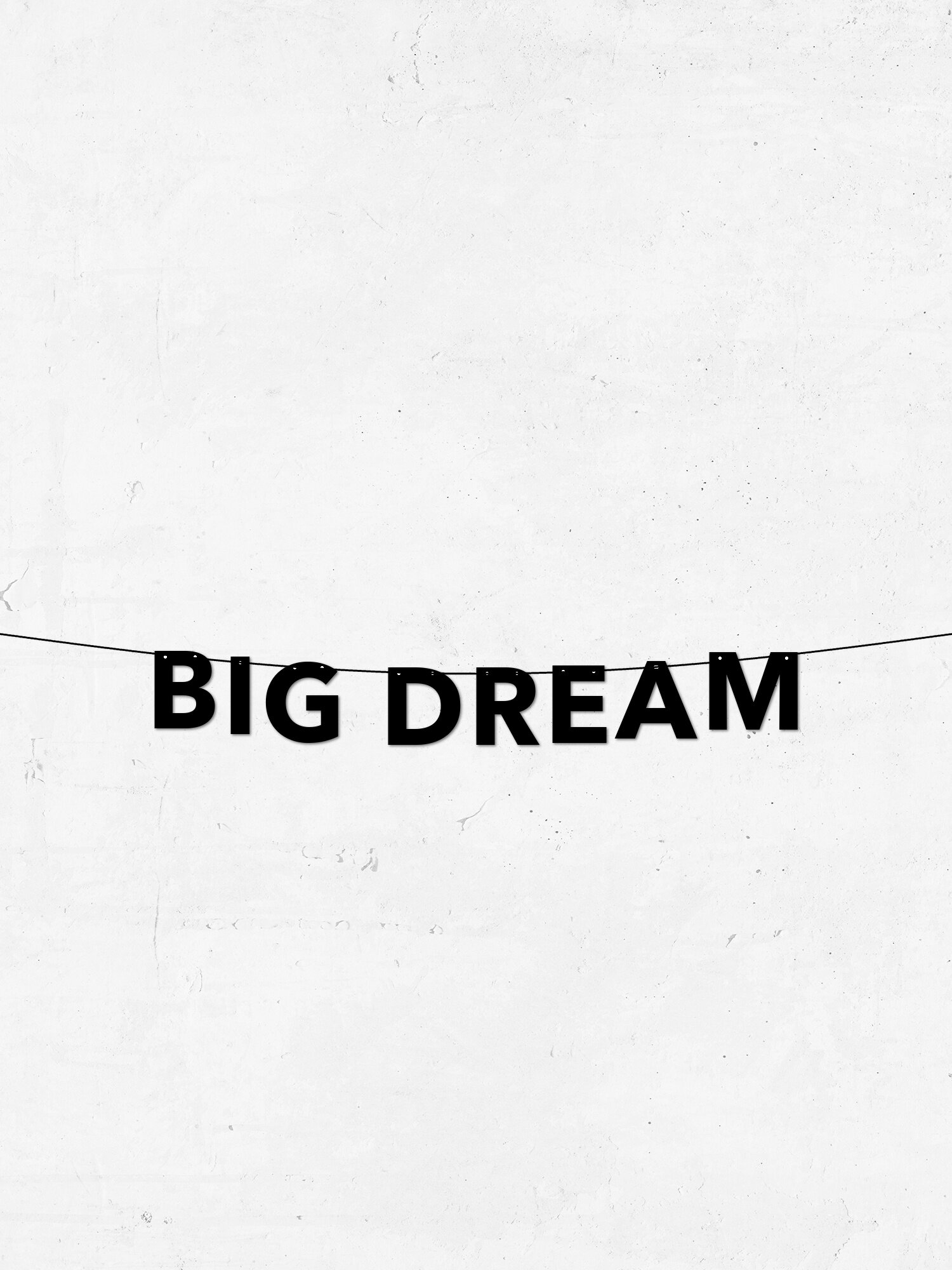 Гирлянда из букв Big Dream Стильный декор для интерьера, праздников и фотосессий, Высота букв 10 см, Долговечный материал