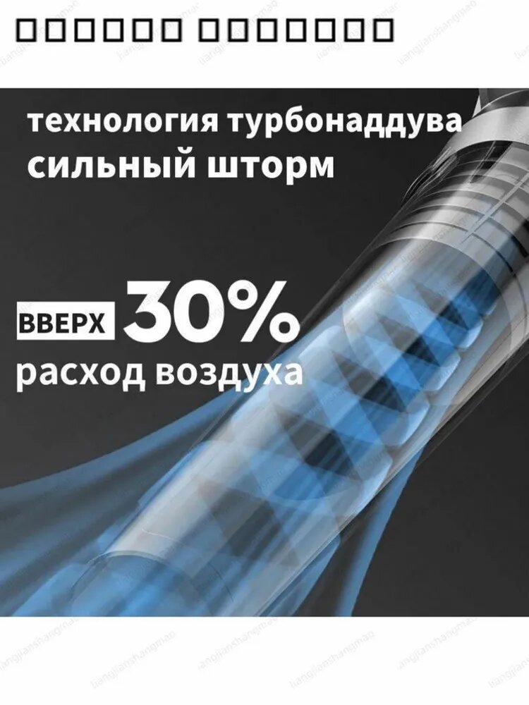 Воздуходувка NAN WEI 21V RECHARGEABLE BLOWER от аккумулятора, для сушки волос, черного цвета — фото 1