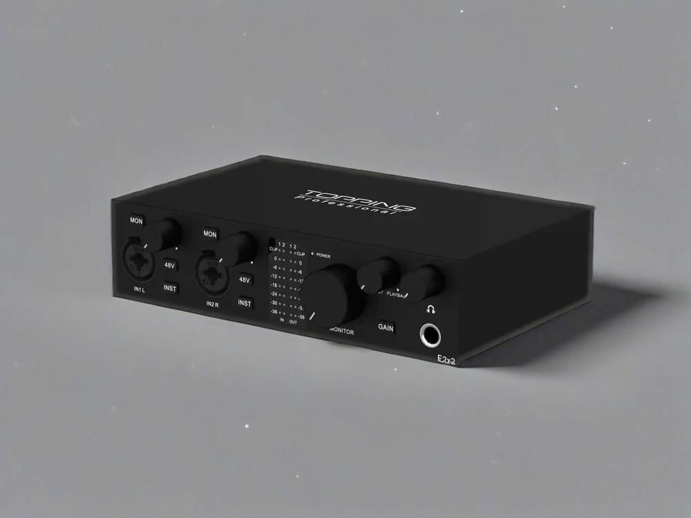 Аудиоинтерфейс Topping Professional E2x2, черный