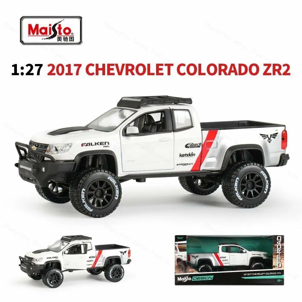 Maisto 1:27 2017 Chevrolet Colorado ZR 2, отлитая под давлением Коллекционная модель автомобиля