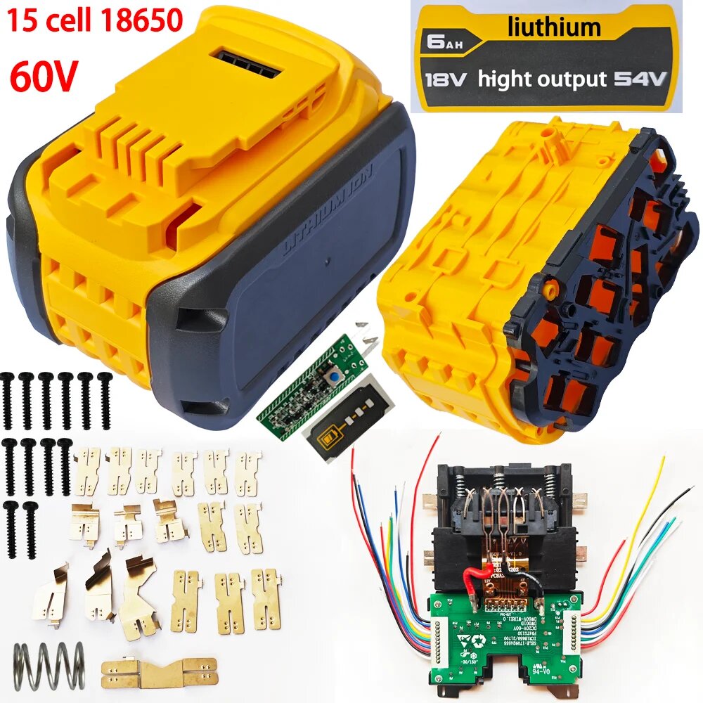 Комплект корпуса для литиевых батарей Dewalt Flex Volt 54В DCB546-XE wire