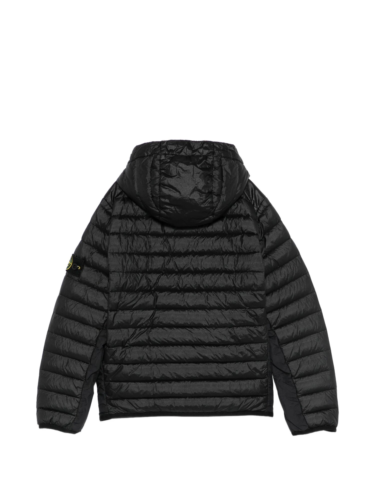Куртка Stone Island Hooded quilted jacket, размер 14 лет, черный — фото 1