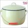 Ведро пищевое эмалированное 10 л с крышкой и ручкой для хранения продуктов, беже...