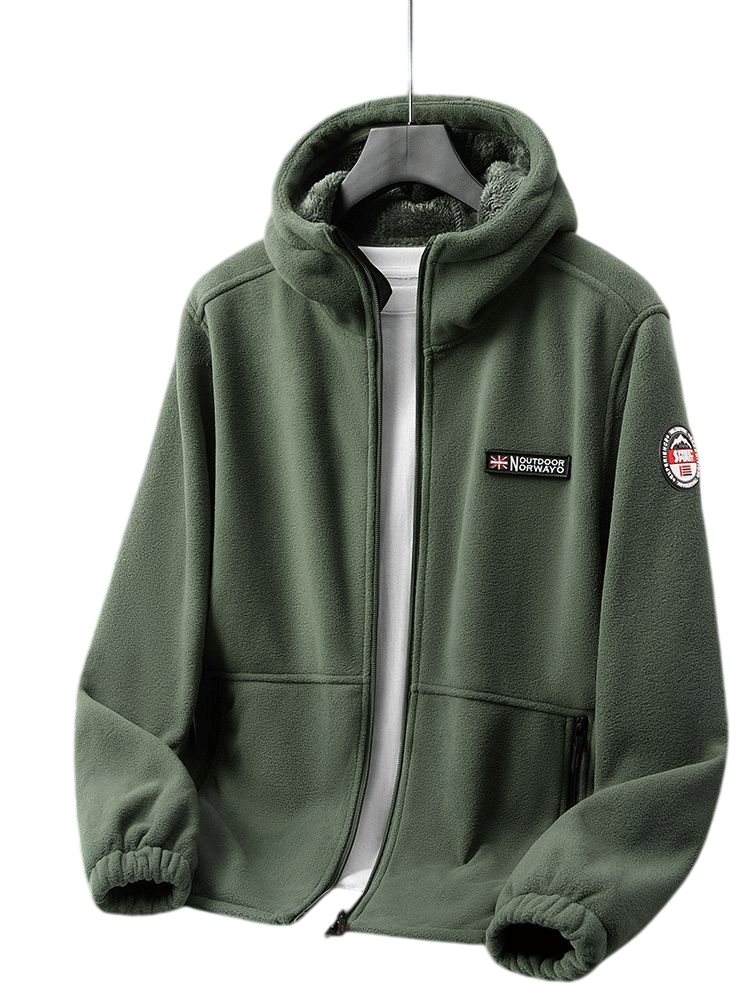 Толстовка флисовая на молнии с капюшоном