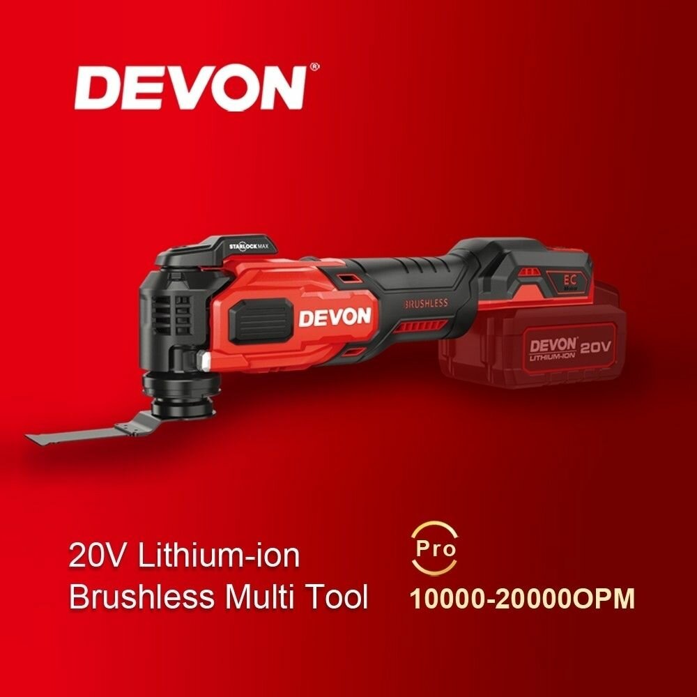 Аккумуляторный многофукциональный инструмент реноватор DEVON 5951-LI-20 без аккумулятора и ЗУ