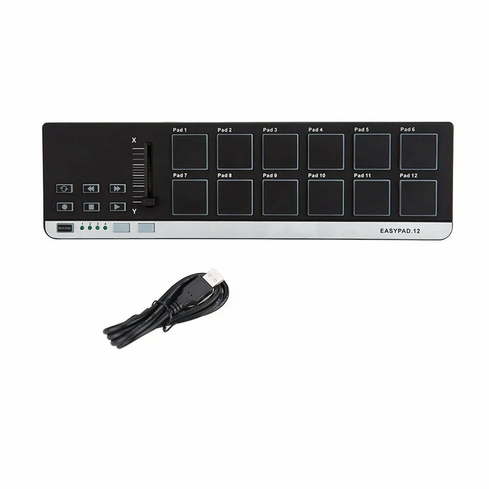Портативный 12-падный USB MIDI-контроллер Mini Drum Pad MIDI-контроллер с EasyPad Worlde для создания музыки и живых выступлений