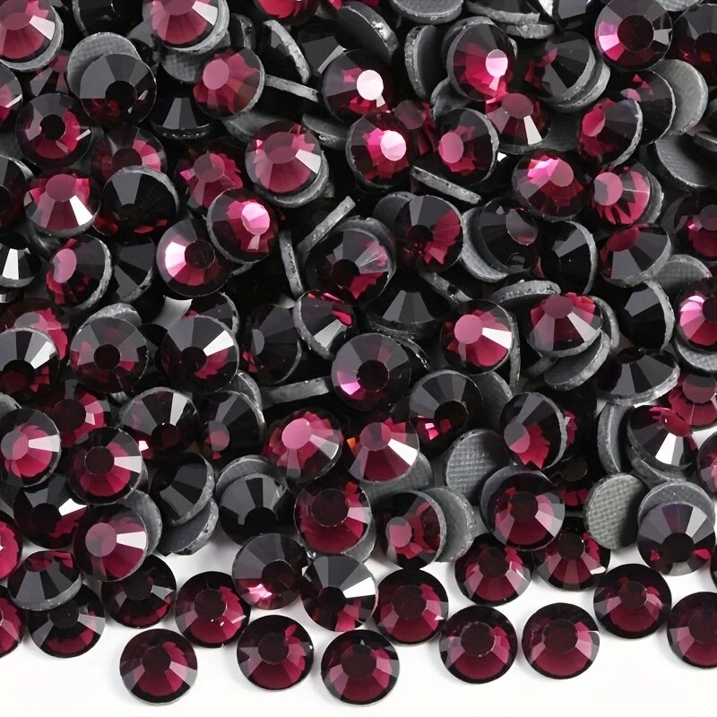 Стразы для термоаппликации Бордовые SS16-3.8mm DK.Amethyst