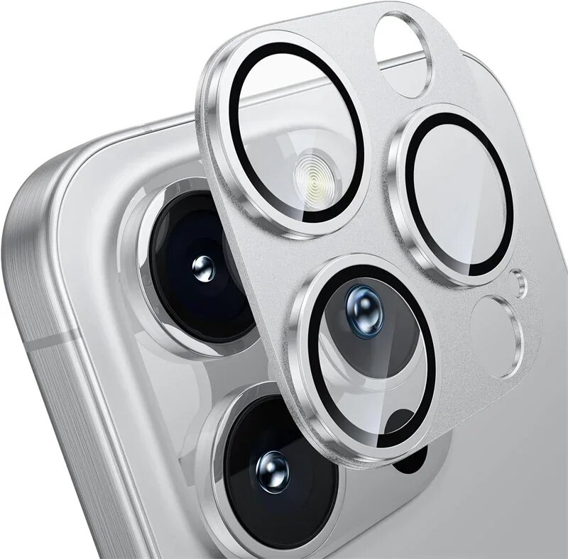 Защита камеры iPhone 17 Pro Max Silver, комплект