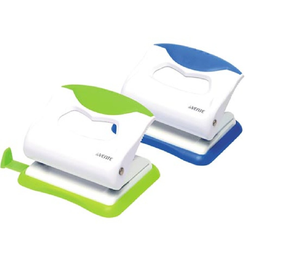 Дырокол DeVENTE "Color", противоскользящая основа, с линейкой, на 20 л