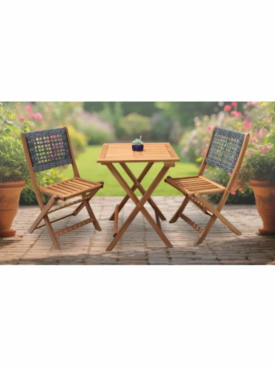 Набор садовой мебели МЕБ-ФФ TP2102.0.3 из акации, 3 предмета