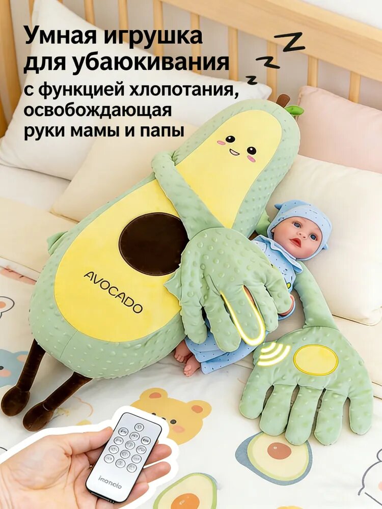 Кукла для сна: Умная плюшевая кукла с функцией нежного поглаживания, которая успокаивает малыша перед сном.