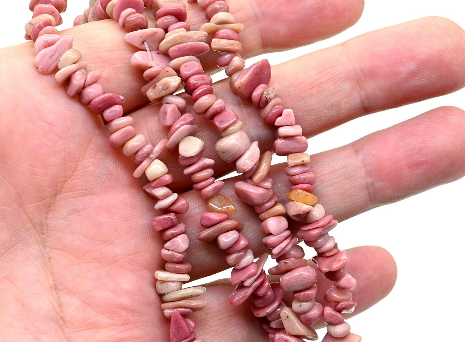 Бусы крошка 80см из родонита .