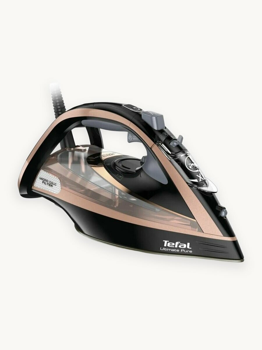 Утюг Tefal FV 9867E0, 300 Вт, вертикальное отпаривание, золотистый/черный