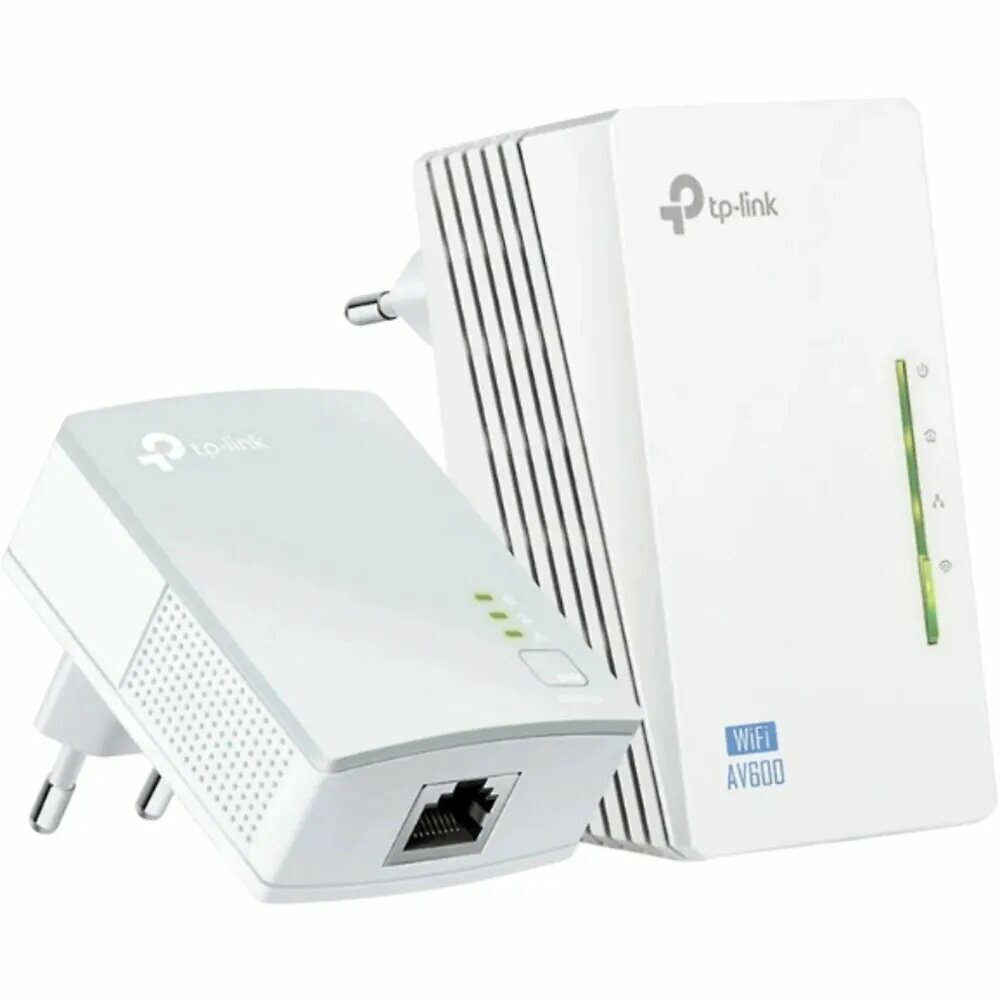 TP-LINK TL-WPA4220 KIT, N300 Мбит/с, AV600, с портом Fast Ethernet, Wi-Fi 4 Комплект адаптеров Powerline