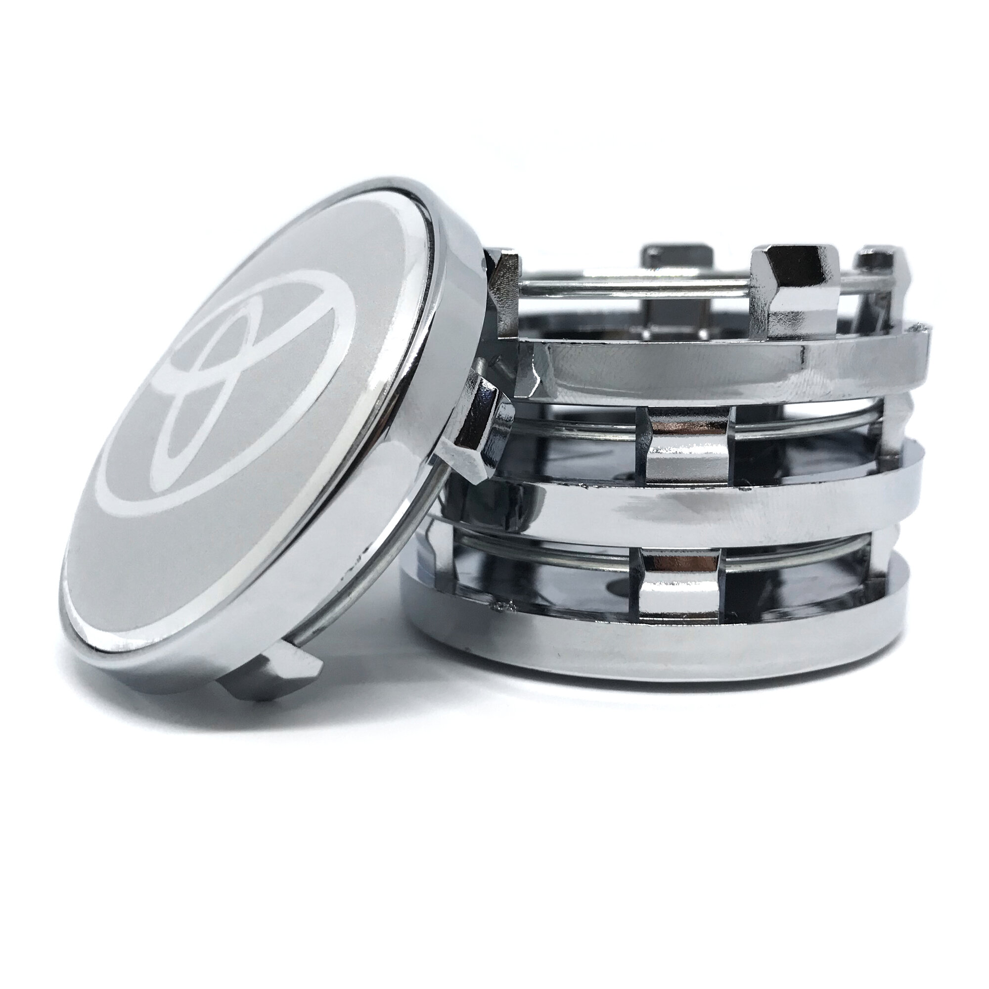 Колпачки заглушки на литые диски тойота серебро 60/56/9, 4 колпачка