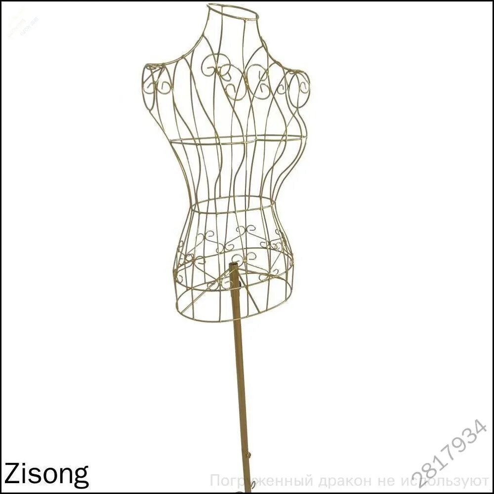 Манекен портновский металлический для одежды женский торс, белый, для демонстрации одежды в магазине — фото 1
