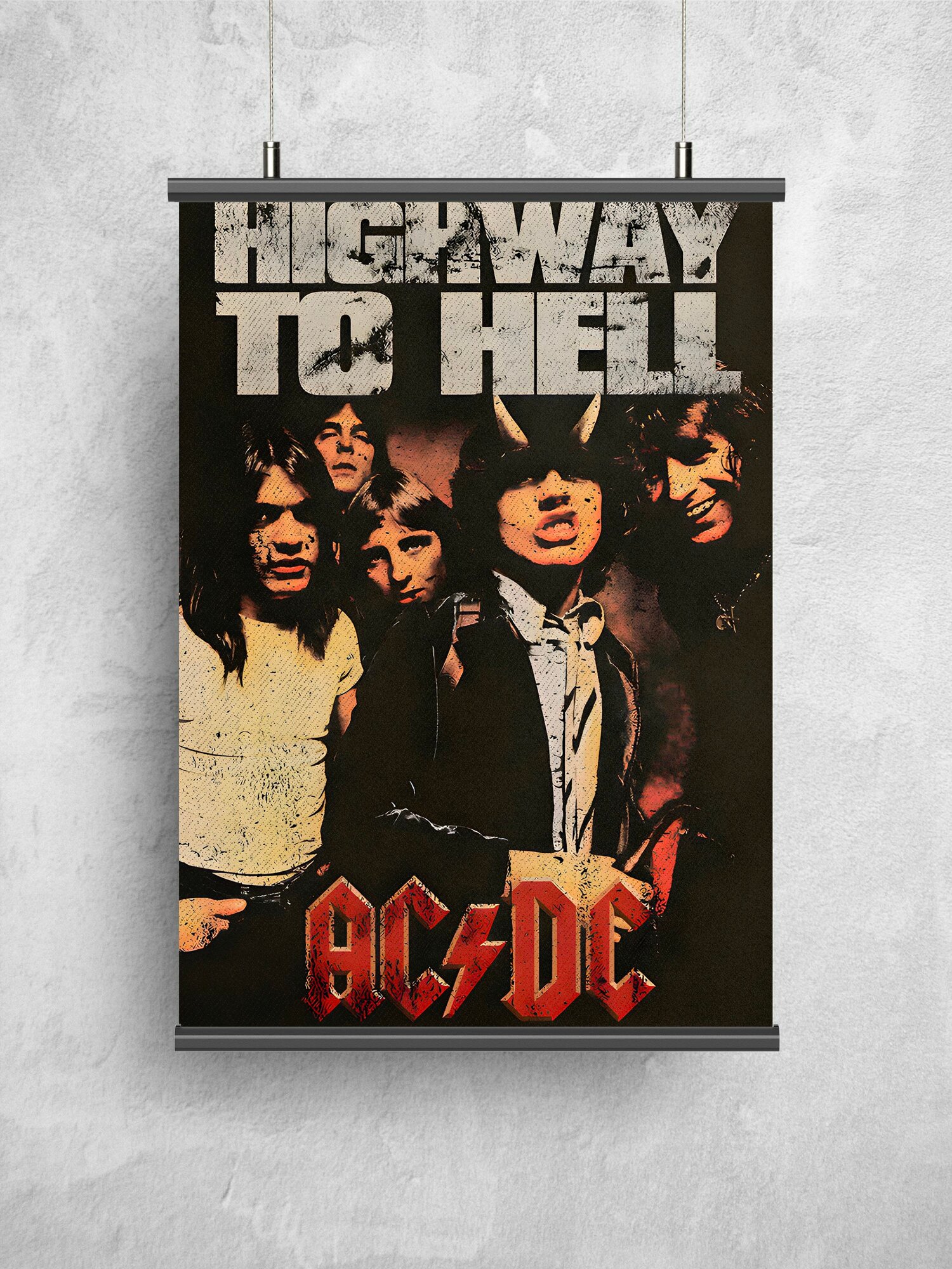 Постер интерьерный "AC DC" рок группа - 30х42см плакат А3 без рамки