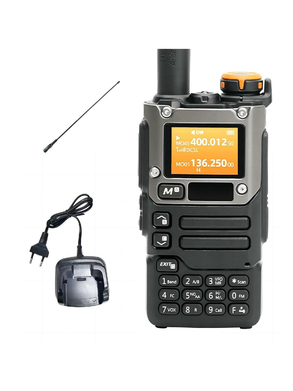 Портативная Рация Am Fm с Двусторонним Радиоканалом UHF VHF DTMF NOAA Станция