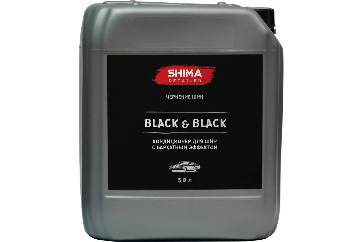 Чернитель для шин SHIMA BLACK & BLACK с бархатным эффектом, на водной основе 5л