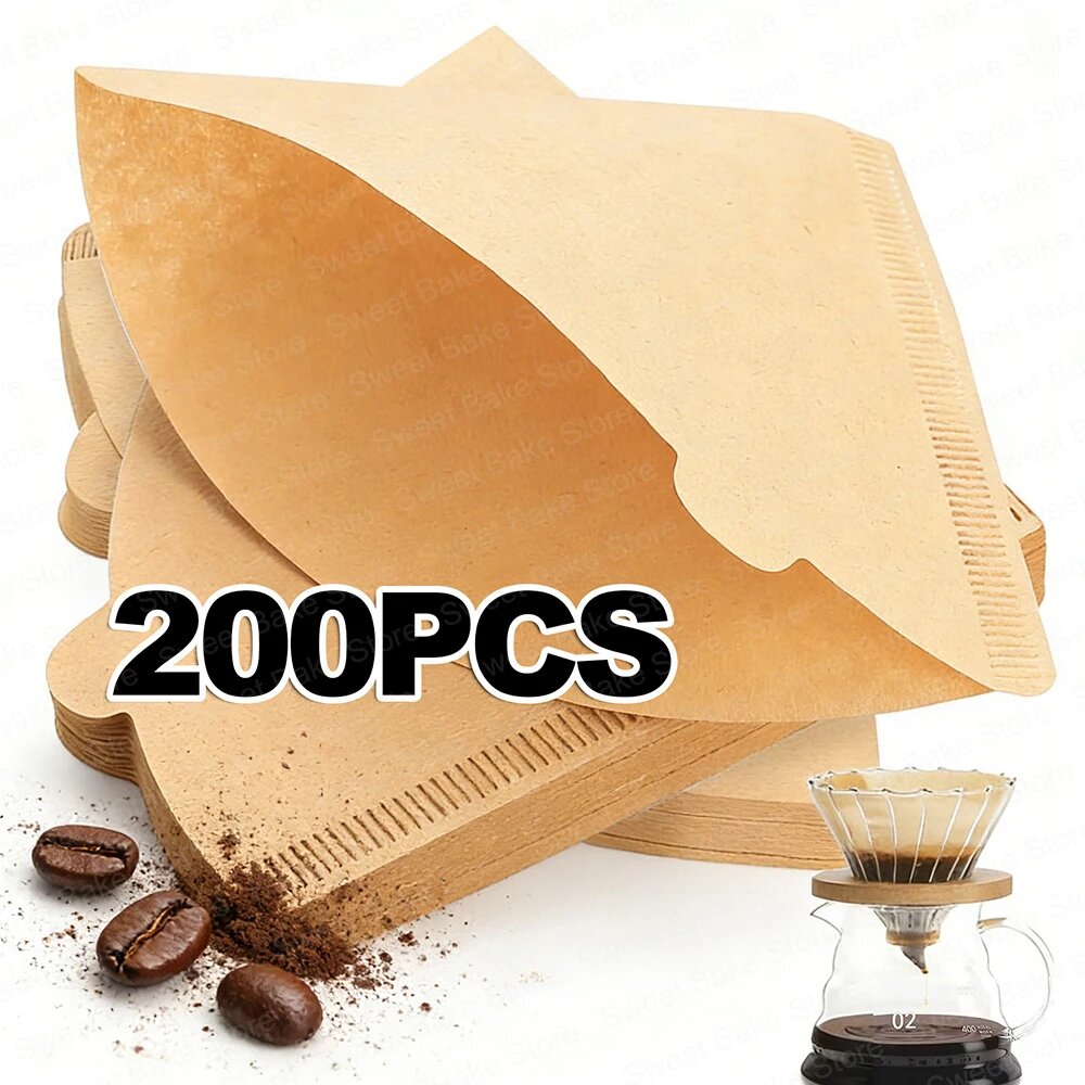 Бумажные фильтры для кофе V60, 200 штук