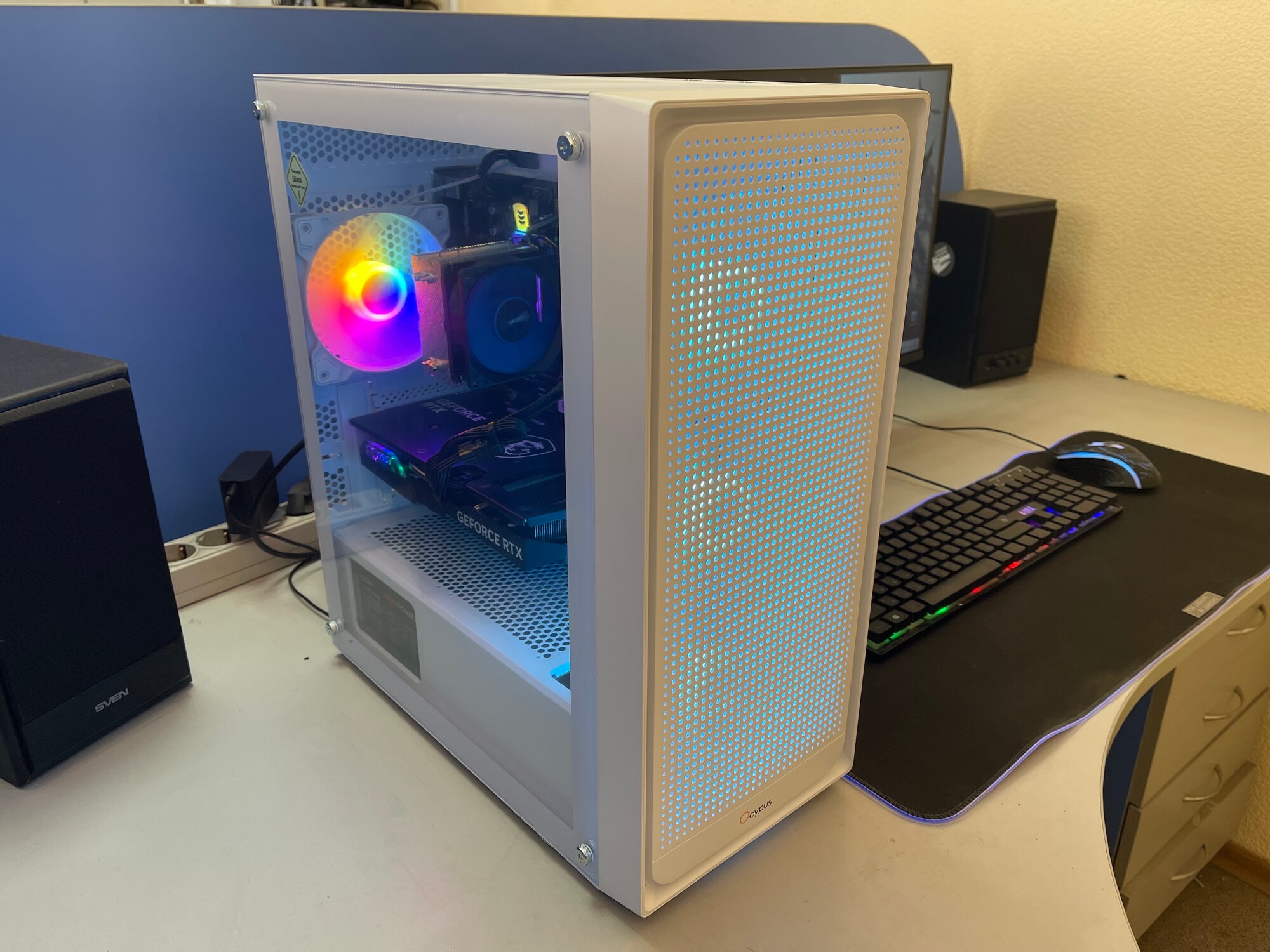 Мощный игровой компьютер ryzen 5 5500 16Гб DDR4 RTX 4060 8Гб ssd 256Гб M2 ssd 512Gb 600W