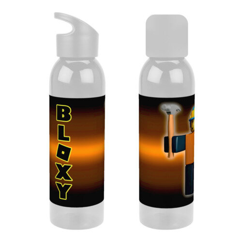 Бутылка для воды «Roblox Bloxy cola Роблокс Блокси кола» (серый)