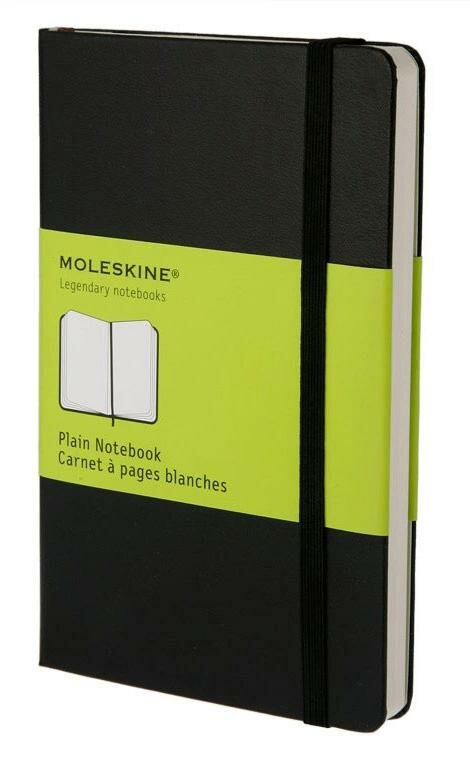 Блокнот Moleskine Classic Pocket 90х140 мм, 192 стр, нелинованный твердая обложка черная (QP012)