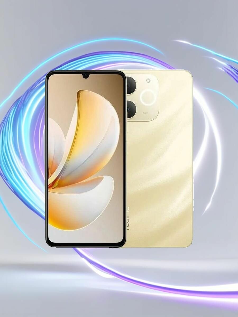 6.74" Смартфон realme Note 70 128 ГБ золотистый ядер - 8x(1.8 ГГц), 4 ГБ, 2 SIM, IPS, 1600x720, камера 13 Мп, 4G, GPS, 6300 мА*ч