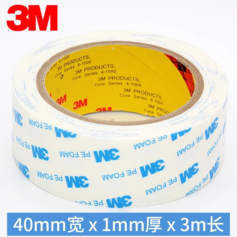 3M 4100 PE Foam, 40 мм, двухсторонняя лента