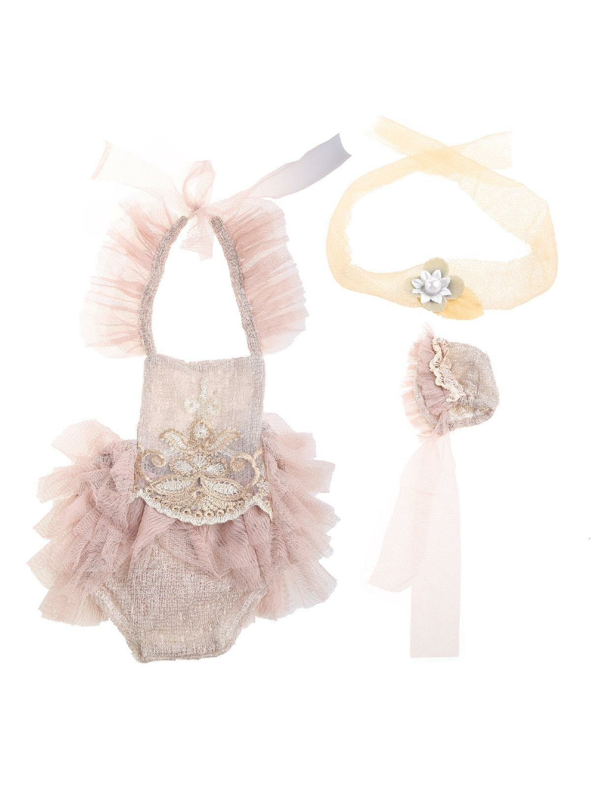 Кружевное платье и ободок для девочек, 35